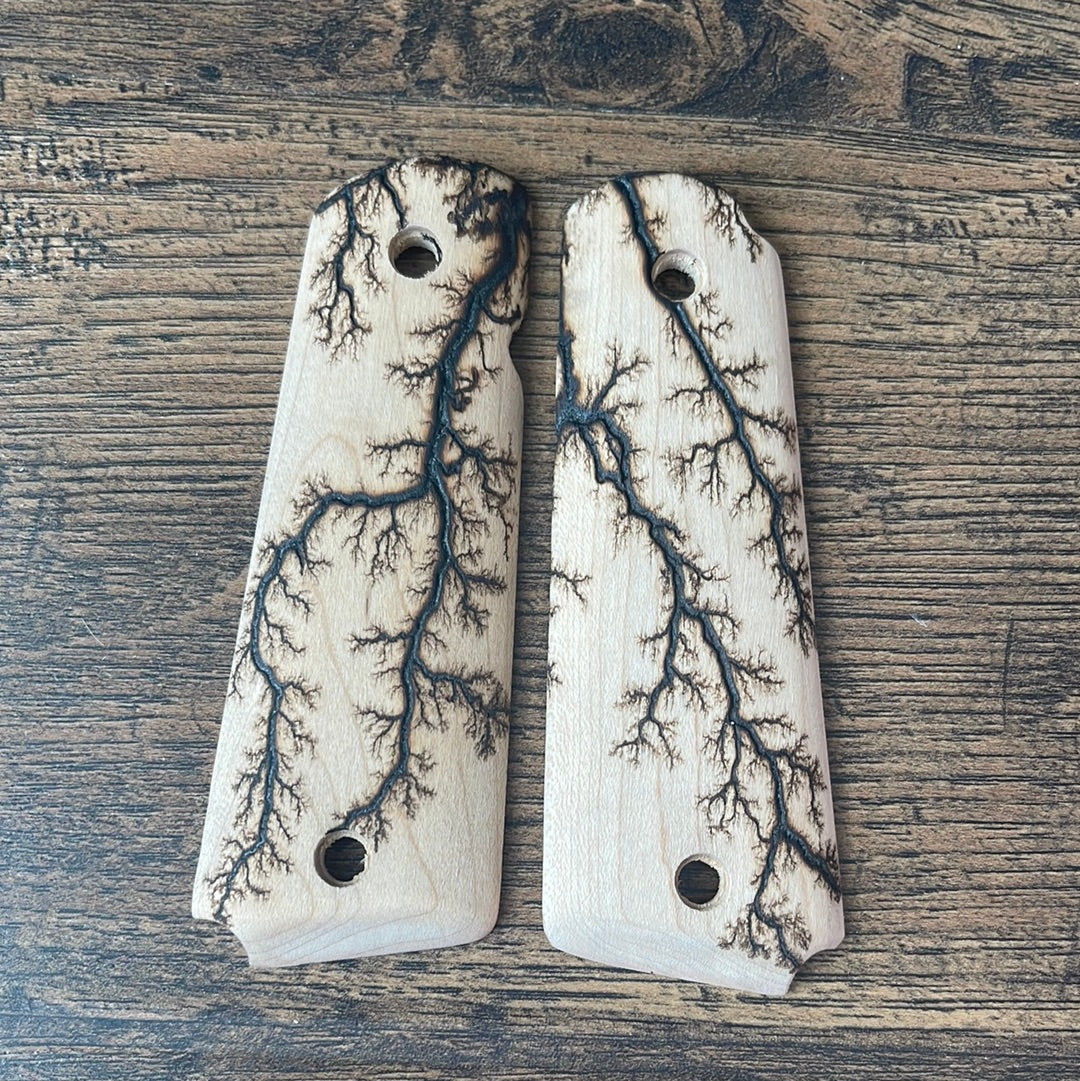 1911 Full Size Electrocuted Maple Grips - 003 – Andalog