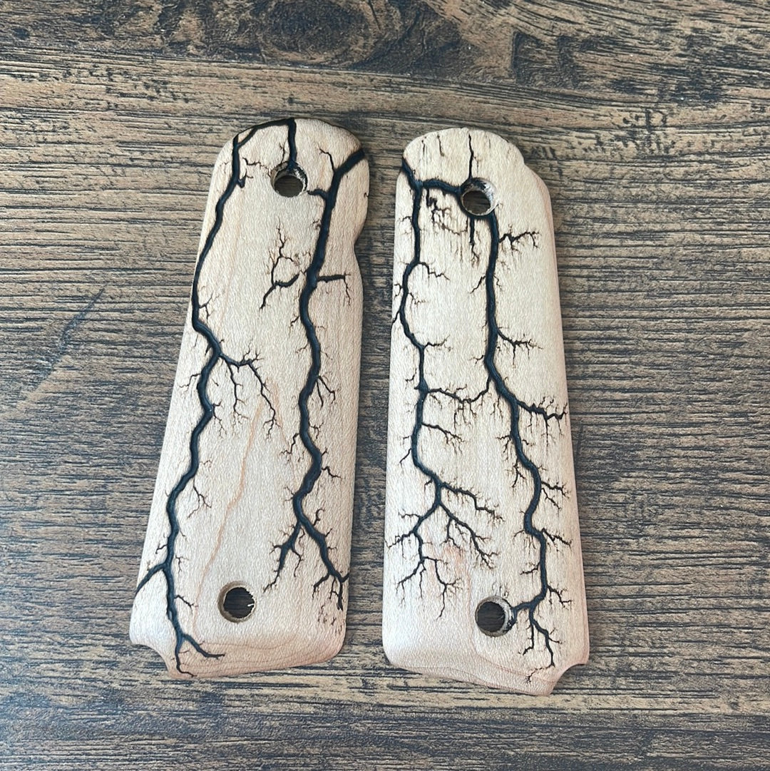 1911 Full Size Electrocuted Maple Grips - 001 – Andalog